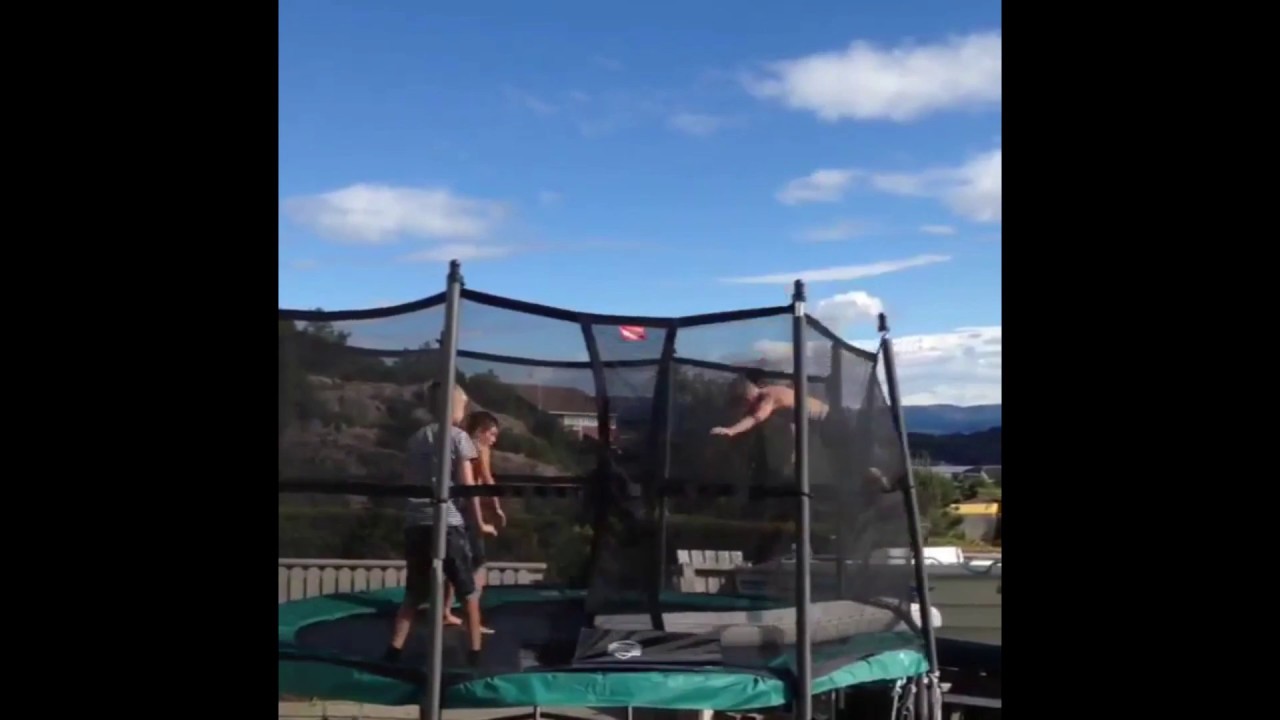 Worst trampoline fail ever! - YouTube
