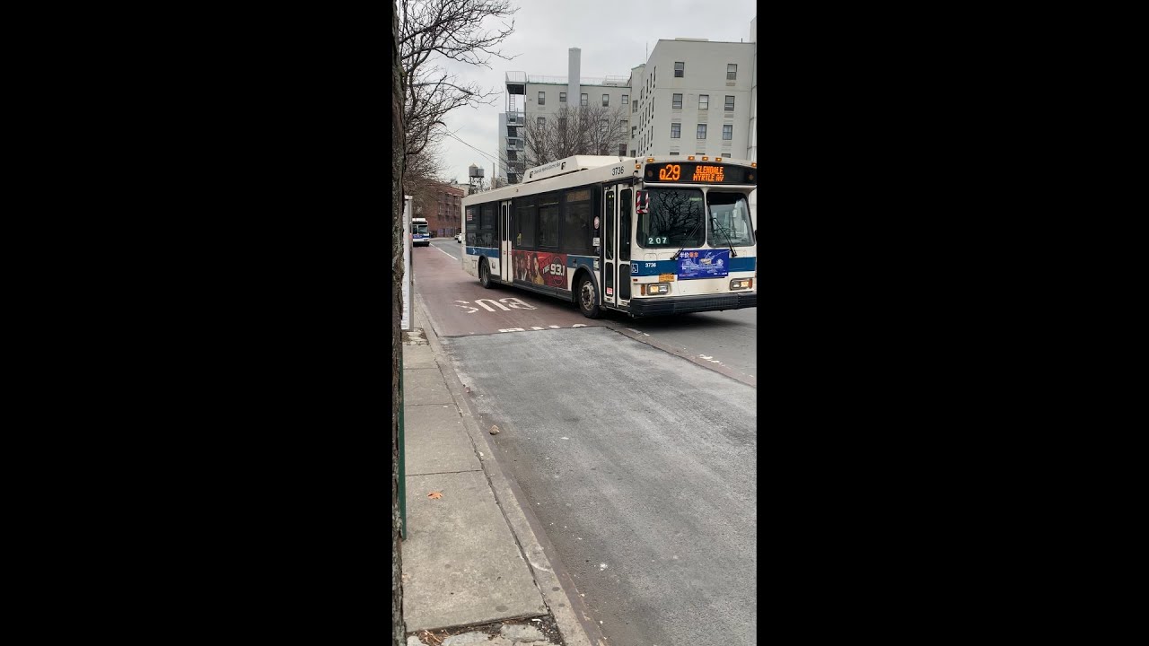 Queens, New York - Q29 Bus - Full Bus Route - Hybrid Electric Bus Orion ...