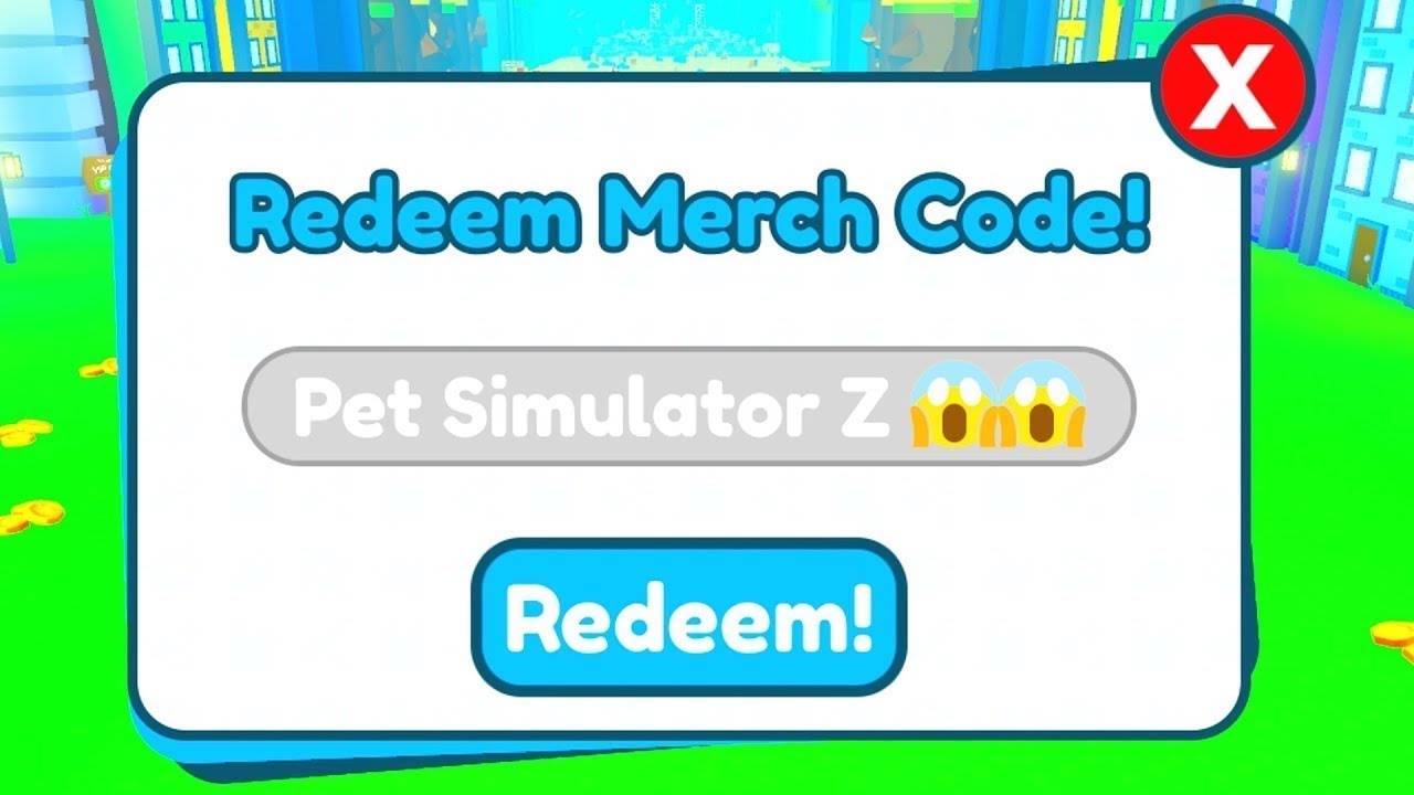 GIVING AWAY MERCH CODES IN PET SIMULATOR Z - YouTube