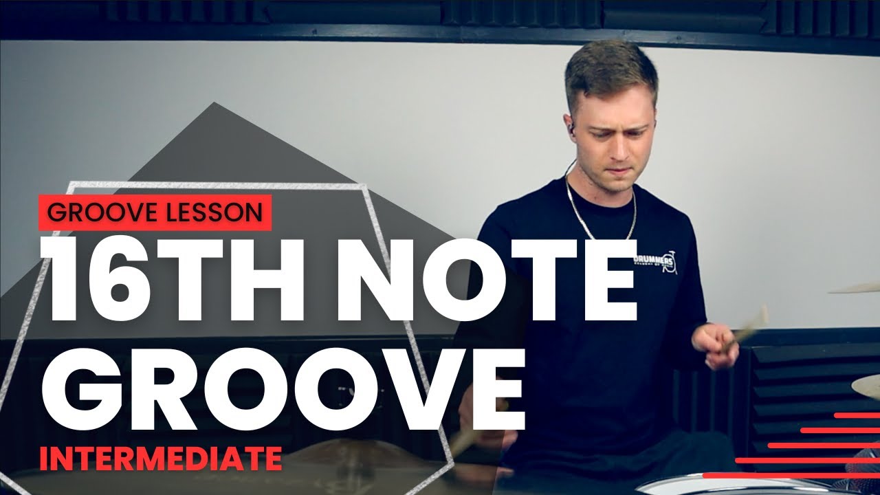 16th Note Groove Drum Lesson - YouTube
