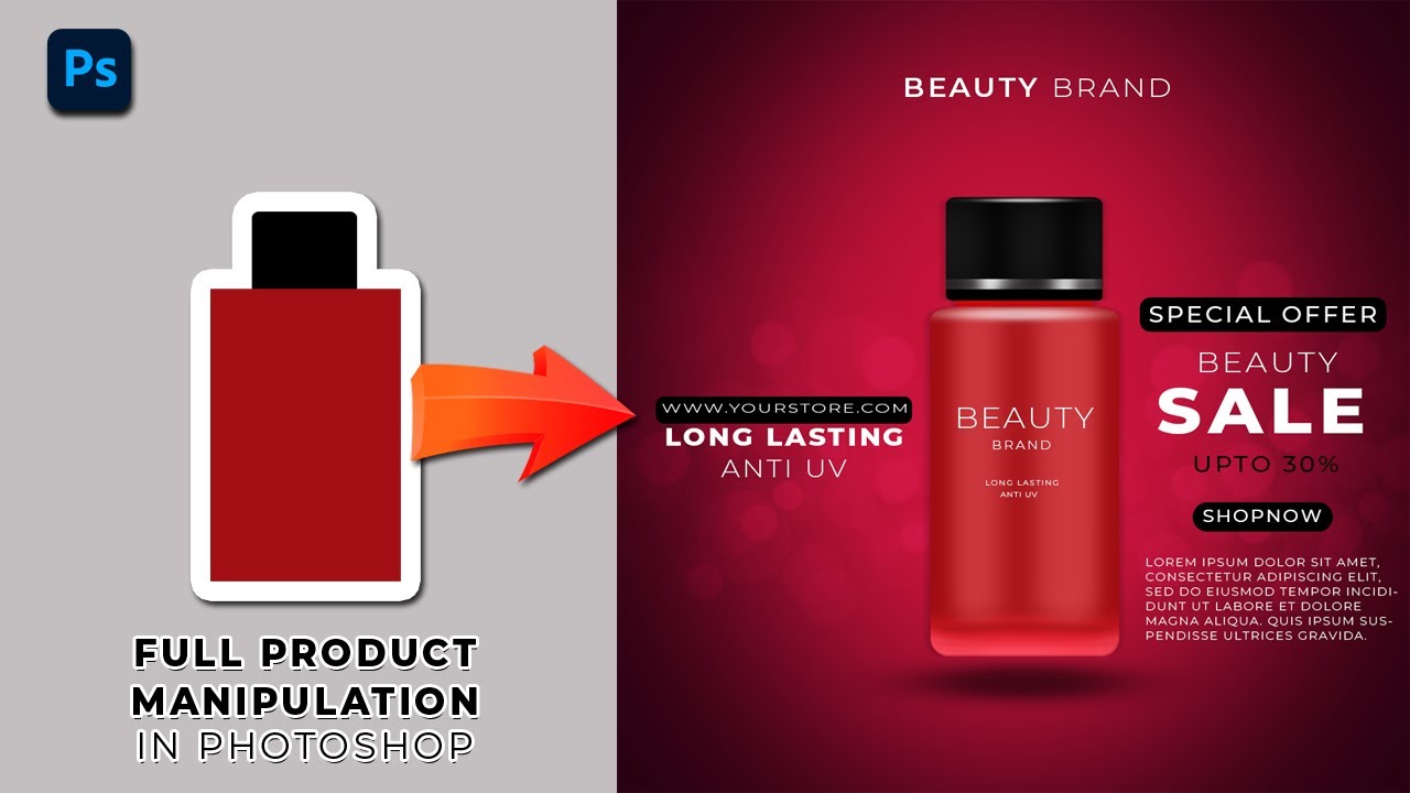 Product Design in Photoshop | Product Manipulation Tutorial - YouTube