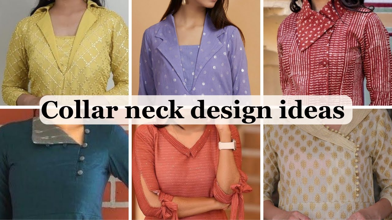 Trendy collar neck kurti neck design ideas || collar neck design 2024 ...