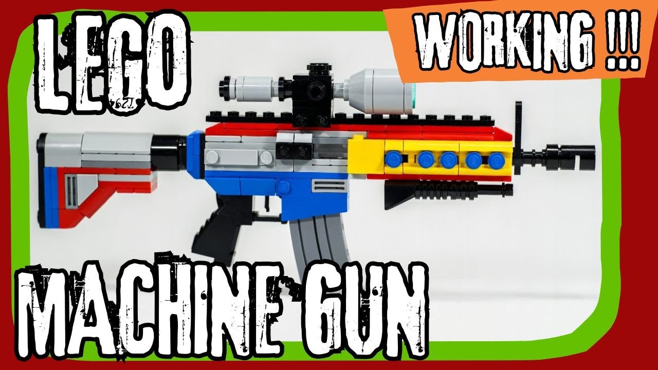 Awesome LEGO MACHINE GUN -from scratch - YouTube