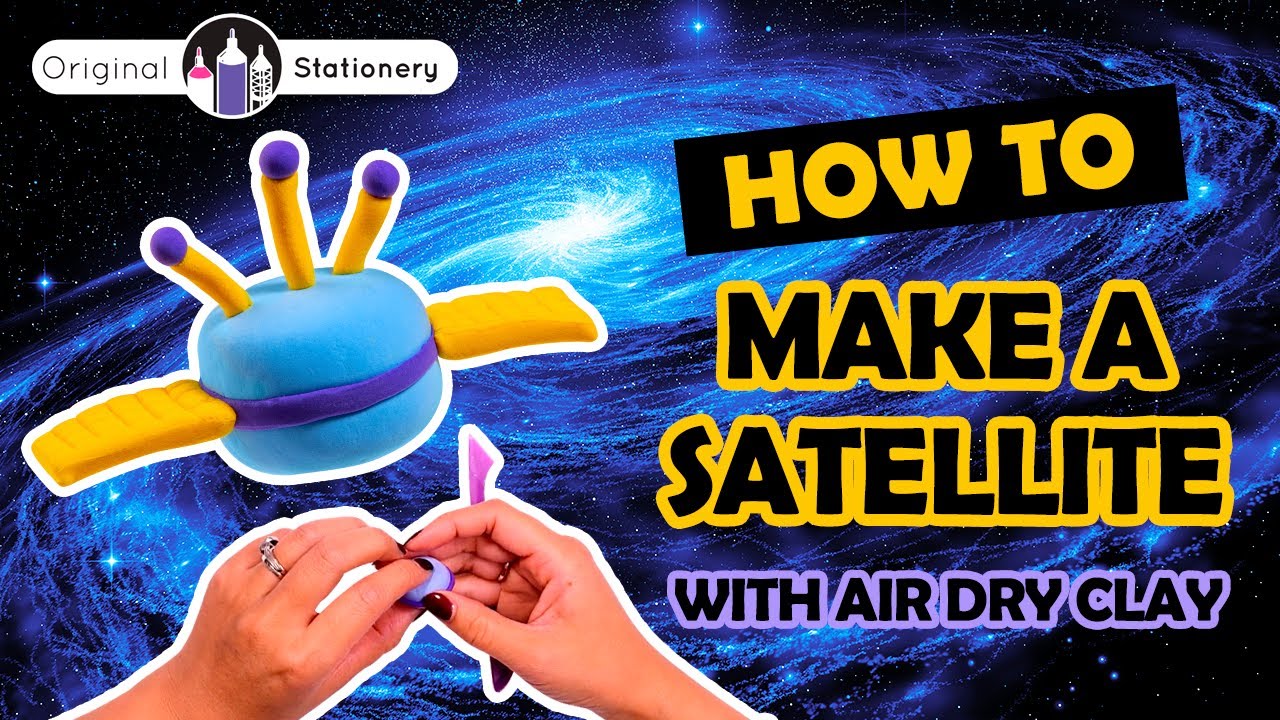 How to make a super cool space Satellite with Air Dry Clay! 🛰 - YouTube