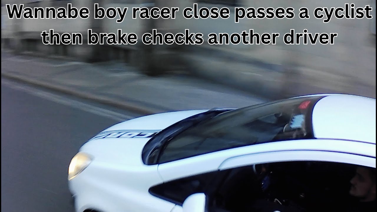 Wannabe Boy Racer Close Passes a Cyclist Then Brake Checks Another ...
