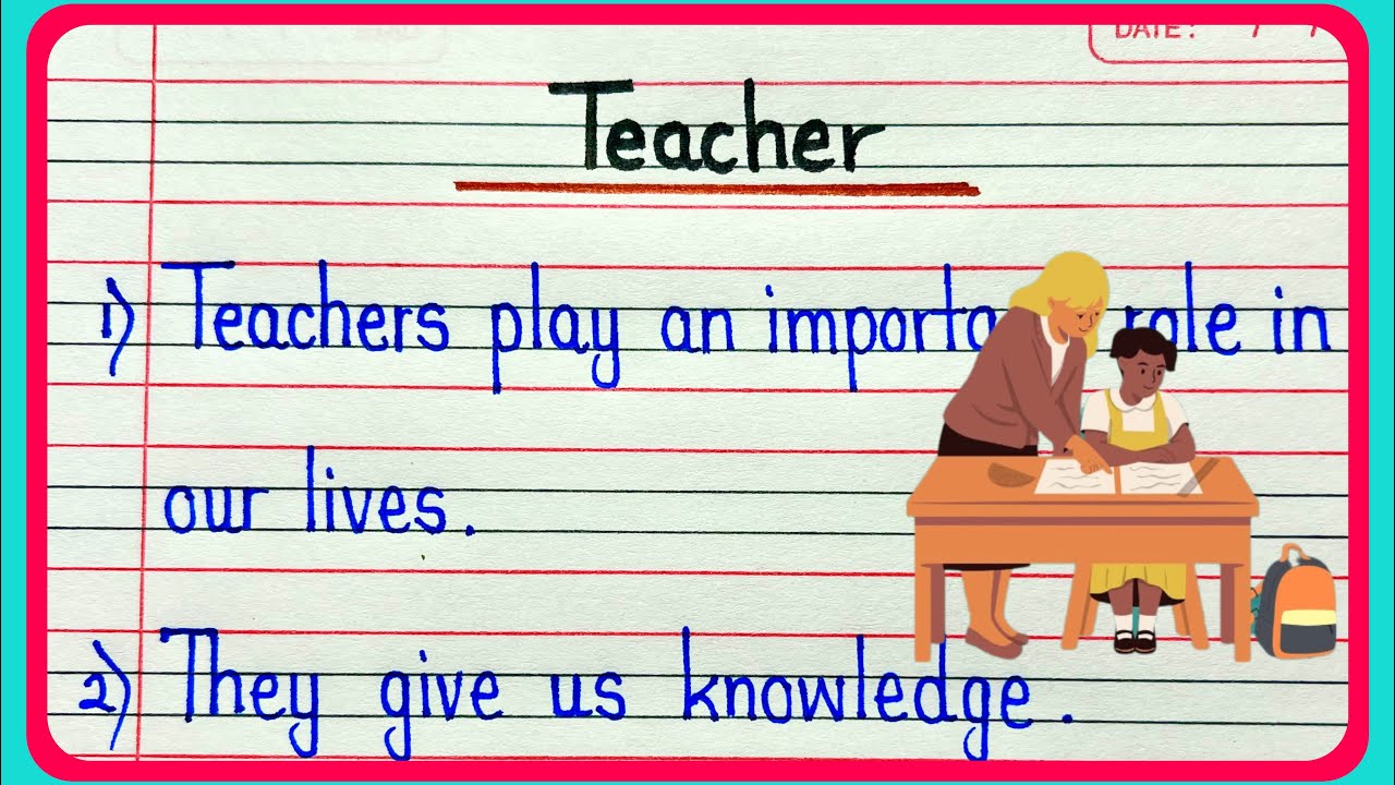 10 lines on teacher | 10 lines on teachers | Essay on Teacher ...