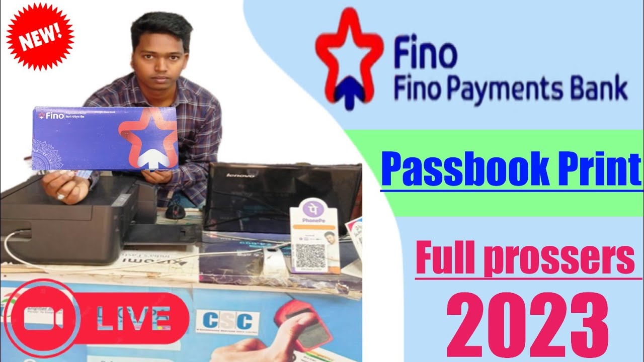 fino bank passbook format 2023 print kaise kare | fino passbook format 2023 tech sujay csc ...