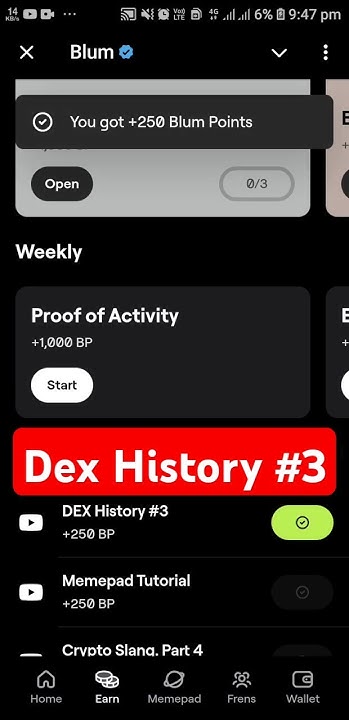 Dex History #3 | BLUM Verify Code | - YouTube