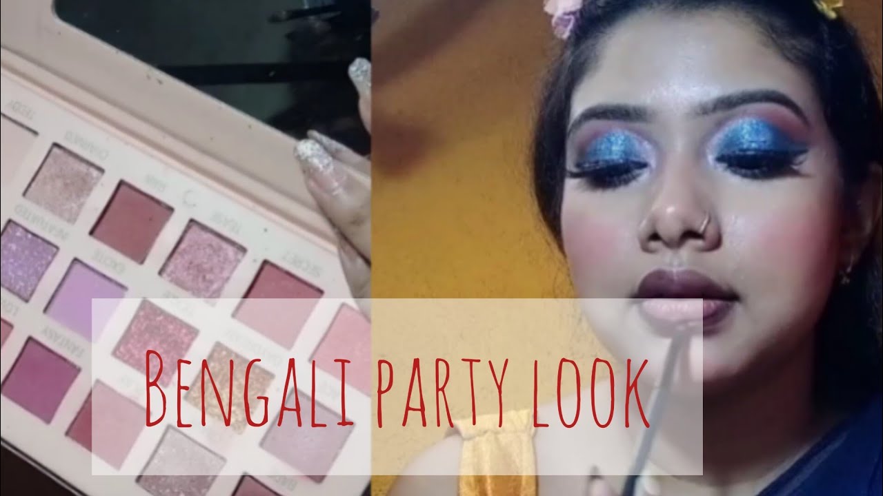 Bengali party look💝/full makeup tutorial👍(blushqueen30)#vairal # ...