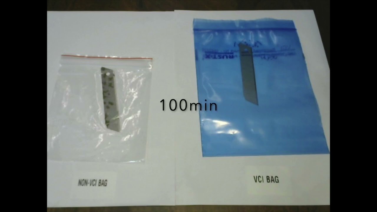 Razor Blade Testing Video of Non VCI Bag Vs RUST-X Bag - YouTube