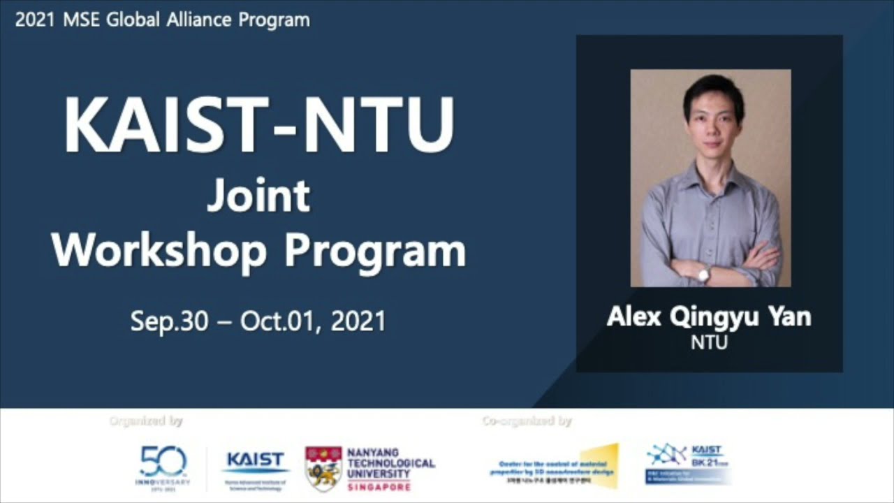 [KAIST-NTU Joint Workshop Program] Alex Yan (NTU) - YouTube