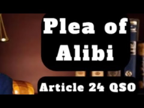 Plea of Alibi under evidence Law - YouTube