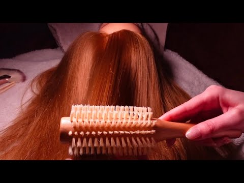 ASMR Insomnia Relief: Hair Brushing & Hair Combing with Background Rain ...