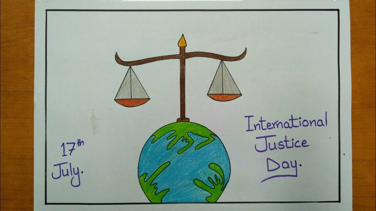 International Justice Day l Poster Drawing on Justice Day l Justice Day ...