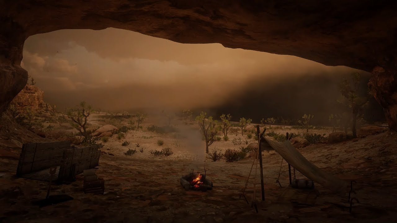 Shelter From The Sandstorm By A Campfire | RDR2 ASMR - YouTube