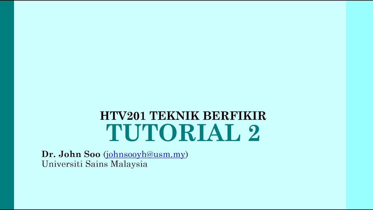 HTV201 Tutorial 2 - Gaya Berfikir - YouTube