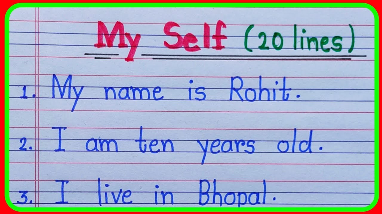 My self 20 lines | my self 20 sentences |my self introduction 20 lines ...