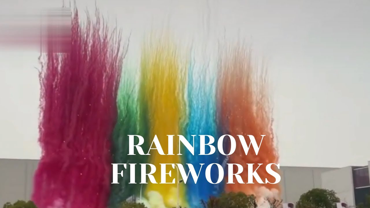 Rainbow fireworks smoke daytime BOOMWOW FIREWORKS 彩烟6 - YouTube