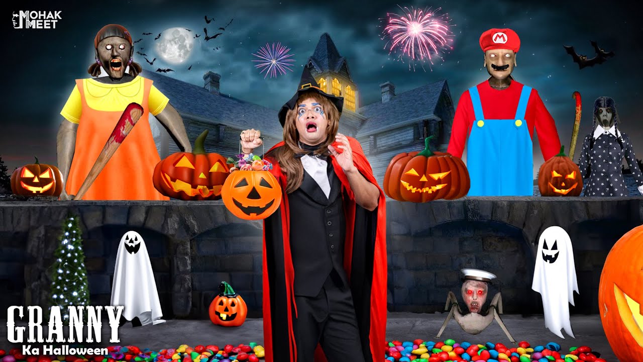 GRANNY KA HALLOWEEN SHORT FILM : ग्रैनी | SCARY TEACHER 3D | HORROR ...