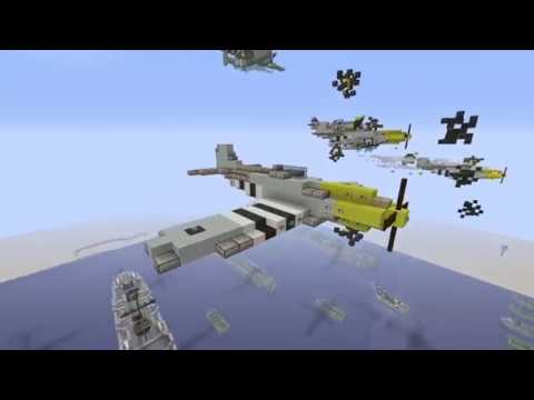 Minecraft WW2 Tutorials: P-51 Mustang - YouTube