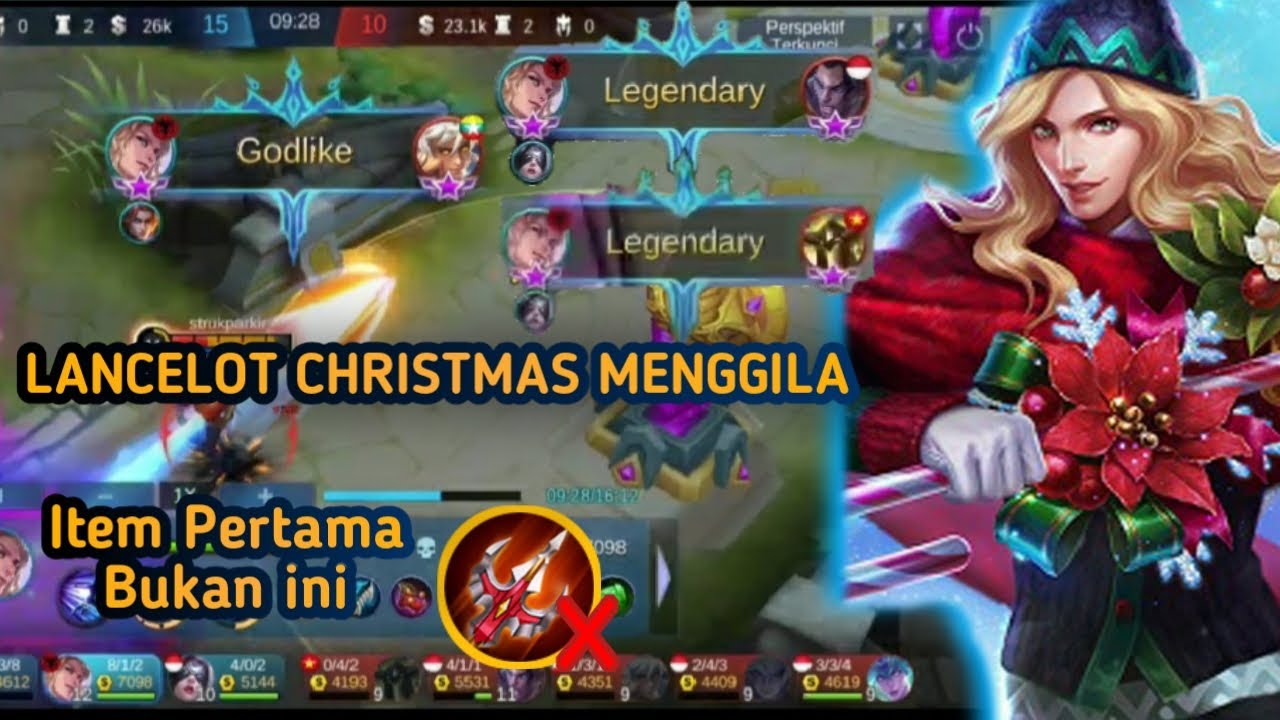 Gameplay Lancelot Mobile Legends | Build Lancelot Tersakit MLBB - YouTube