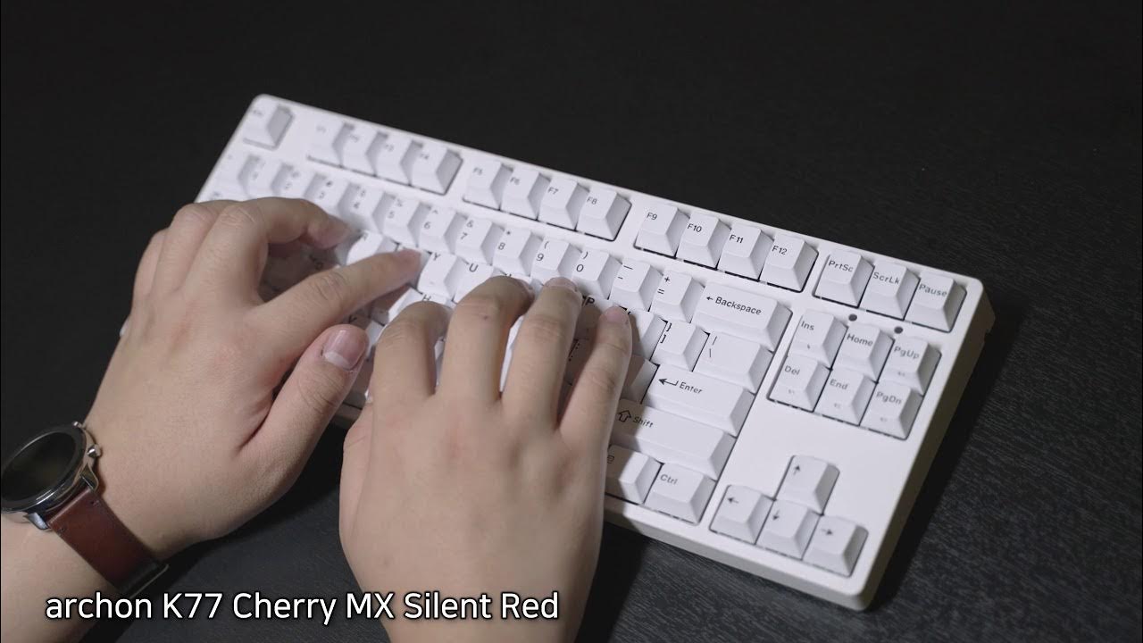 archon K77 체리 갈축, 저소음 적축 타건 - YouTube