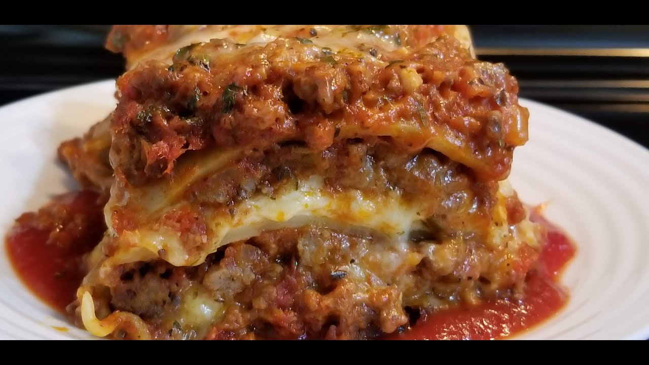 HEARTY BEEF & CHEESY LASAGNA MY WAY - RECIPE IS LISTED - YouTube