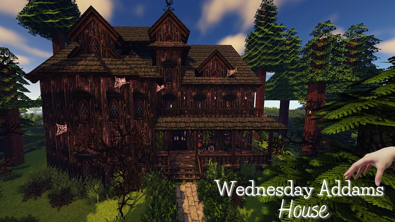 Wednesday Addams Inspired build | Aesthetic minecraft - YouTube