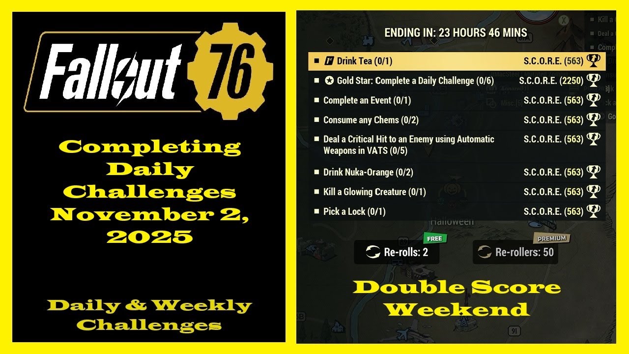 Completing Daily Challenges For November 2, 2025 - Fallout 76 Daily ...