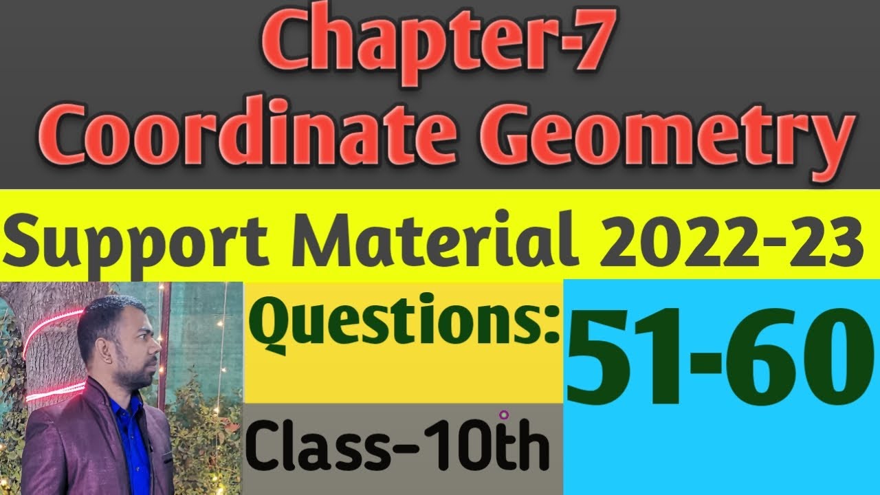 Chapter-7/Support Material 2022-23/Coordinate Geometry/Class-10th/Question-51 to 60/Maths - YouTube
