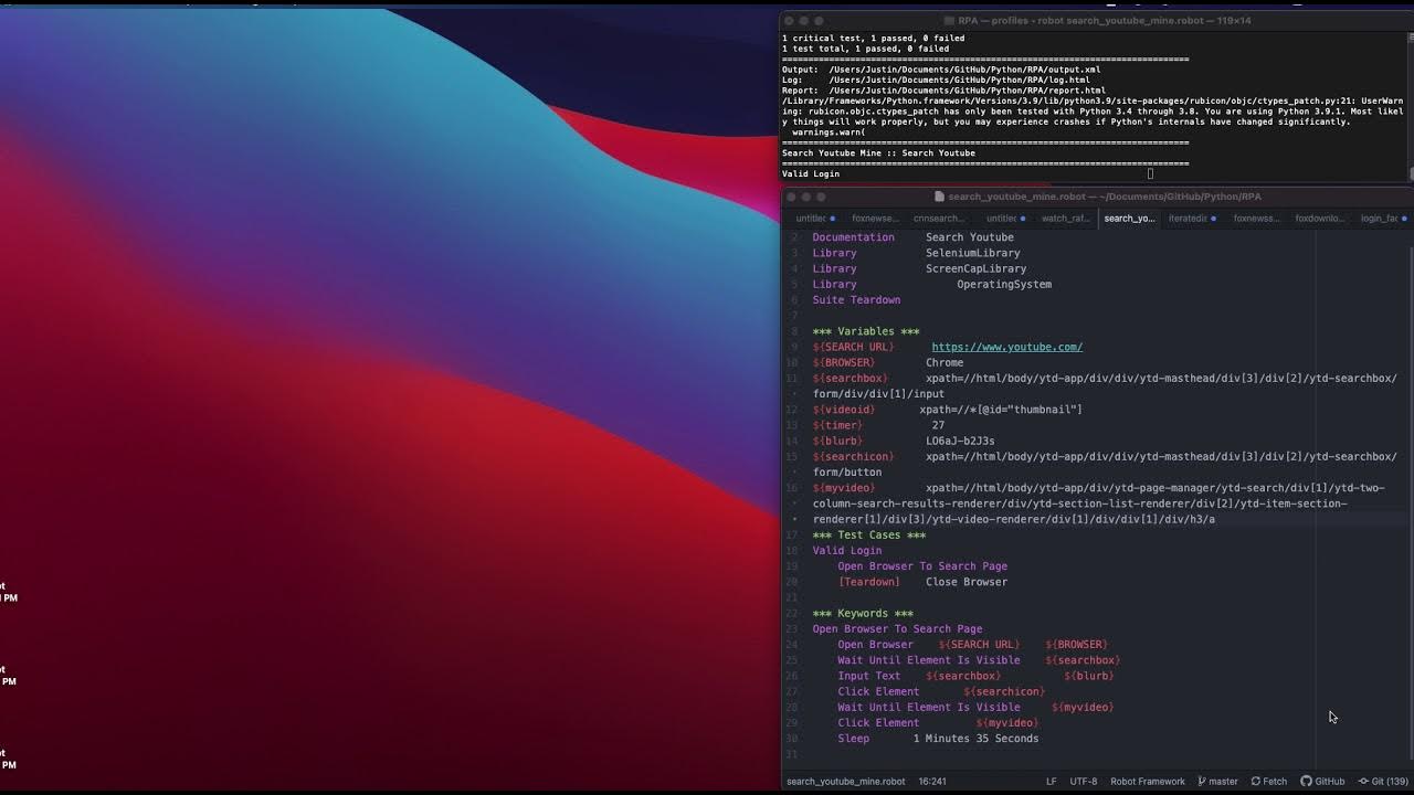 Search For And Play Specific Youtube Video With Python Robotframework Youtube