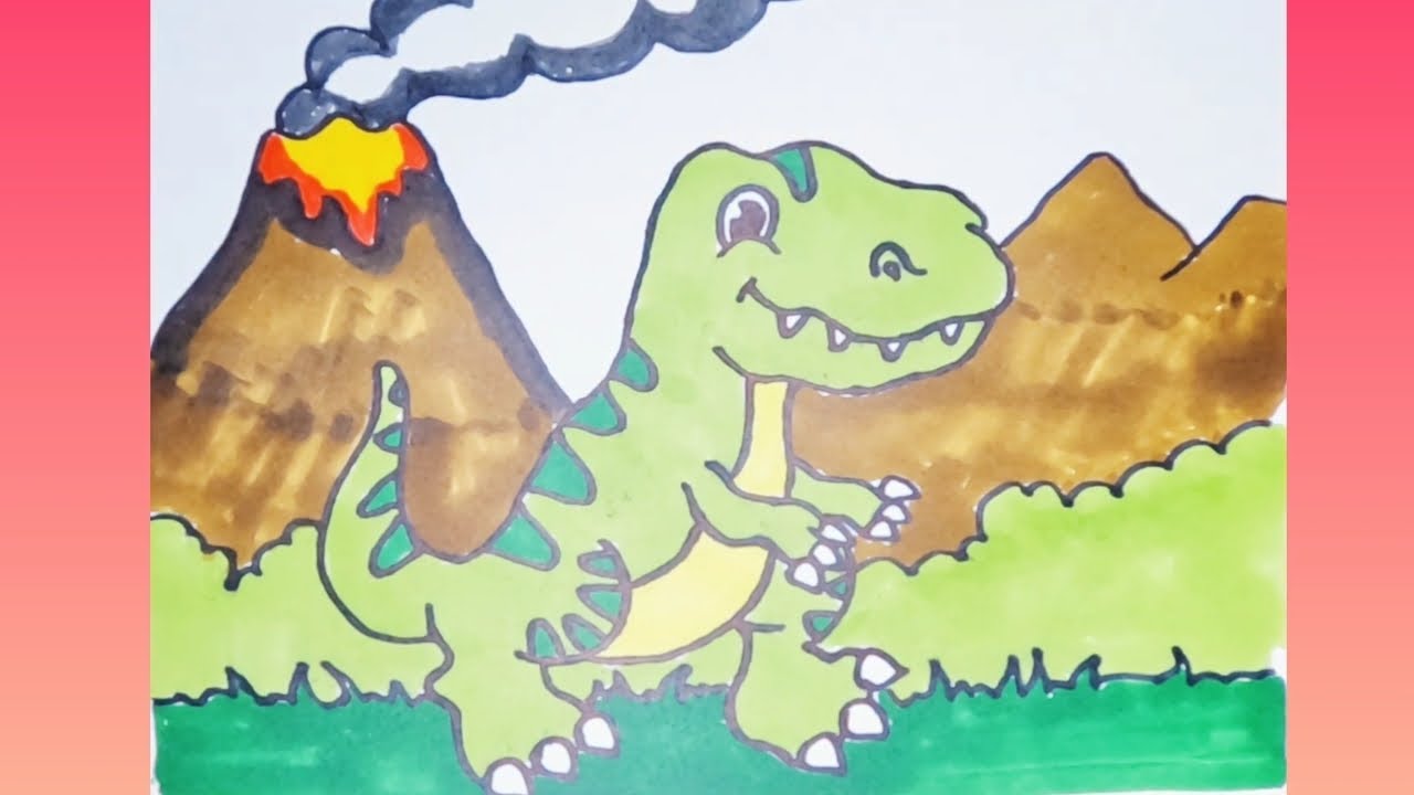 How to Draw a T-Rex Dinosaur Easy for Beginners | Jurassic World - YouTube