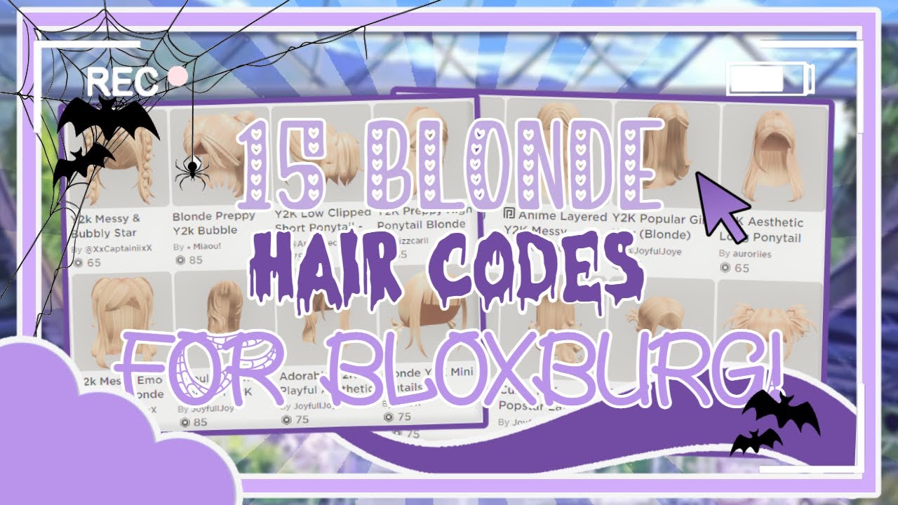 15 Blonde Hair Codes *UNDER 80 ROBUX* | 2022 👻🍃 - YouTube