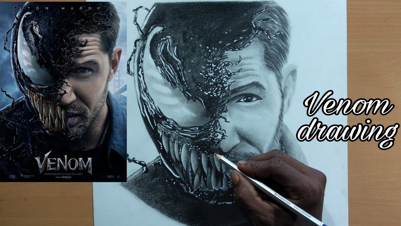 Drawing VENOM - Tom hardy || Art Abhishek || - YouTube