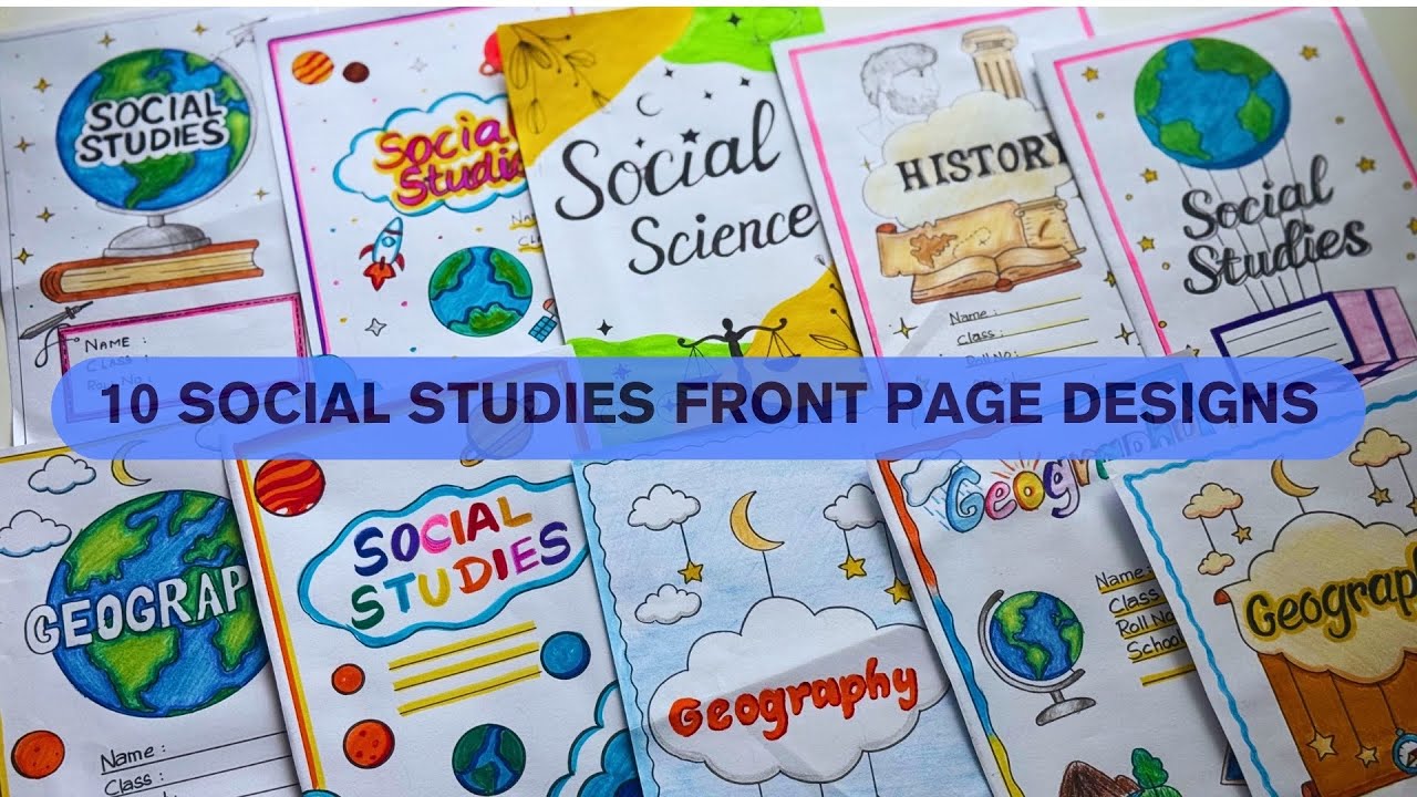 10 Creative Front Page Design for Social Studies Project” / social ...