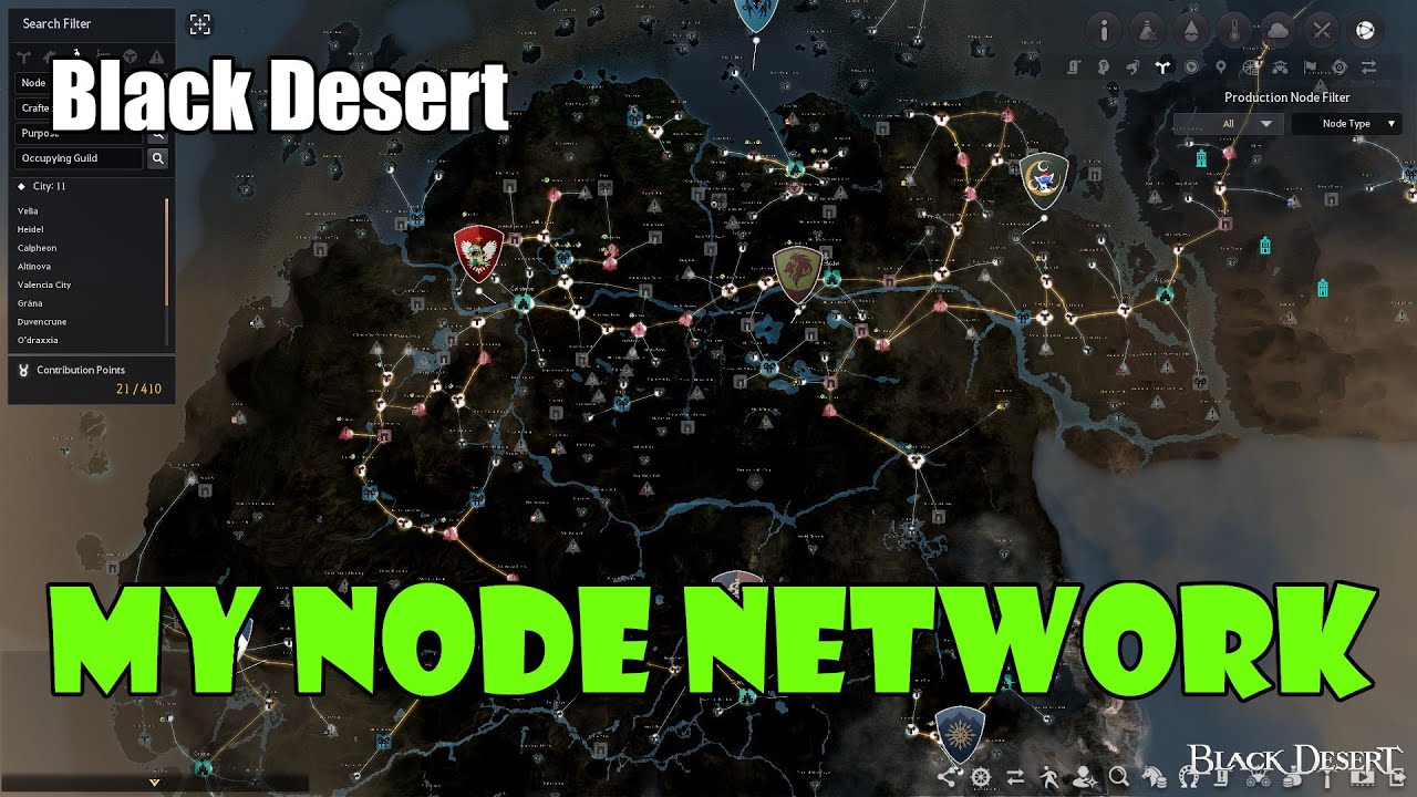 [Black Desert] Overview of My Nodes and Worker Empire For Valencia ...