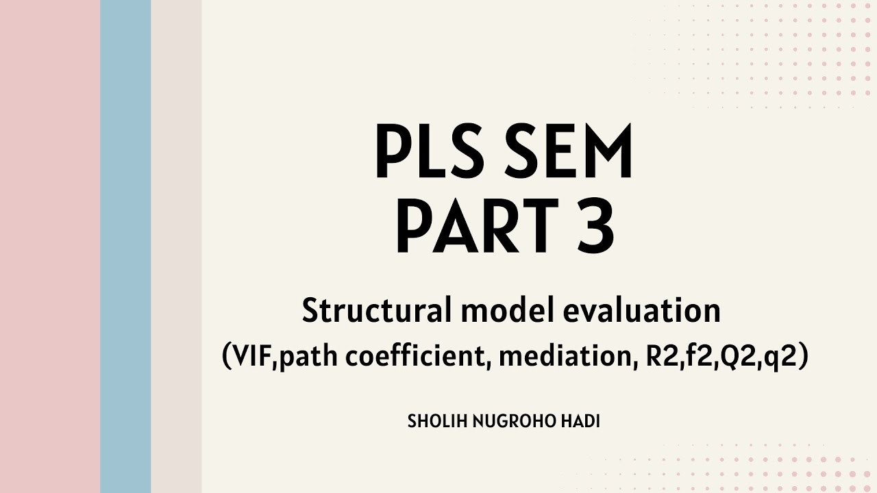 PLS SEM 3 Structural Model Assessment VIF, Path coefficieent, R2,f2,Q2 ...
