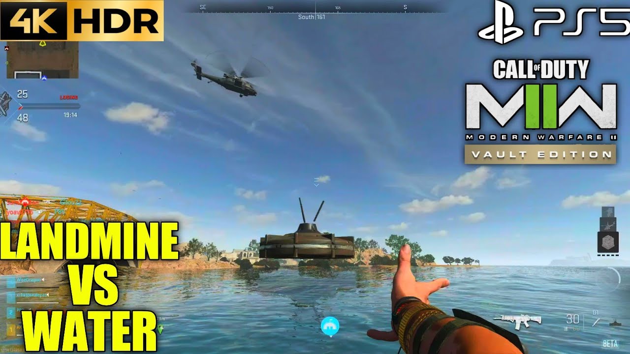 Landmine MODERN WARFARE 2 Landmine Vs Water | MW2 Landmine | MW2 Beta ...