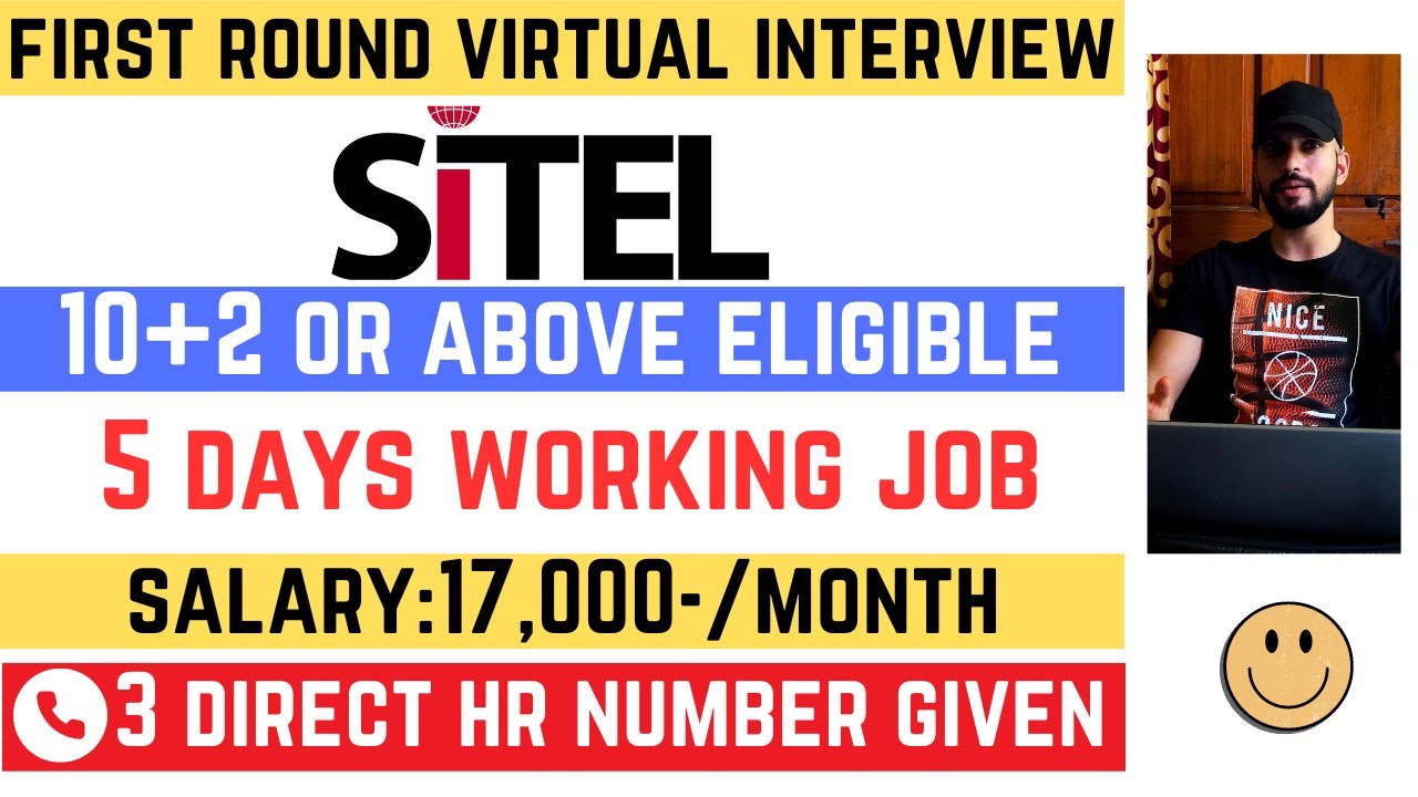 Sitel Virtual Interview 2024 | 12th Pass Job | Freshers Job | 5 Days ...