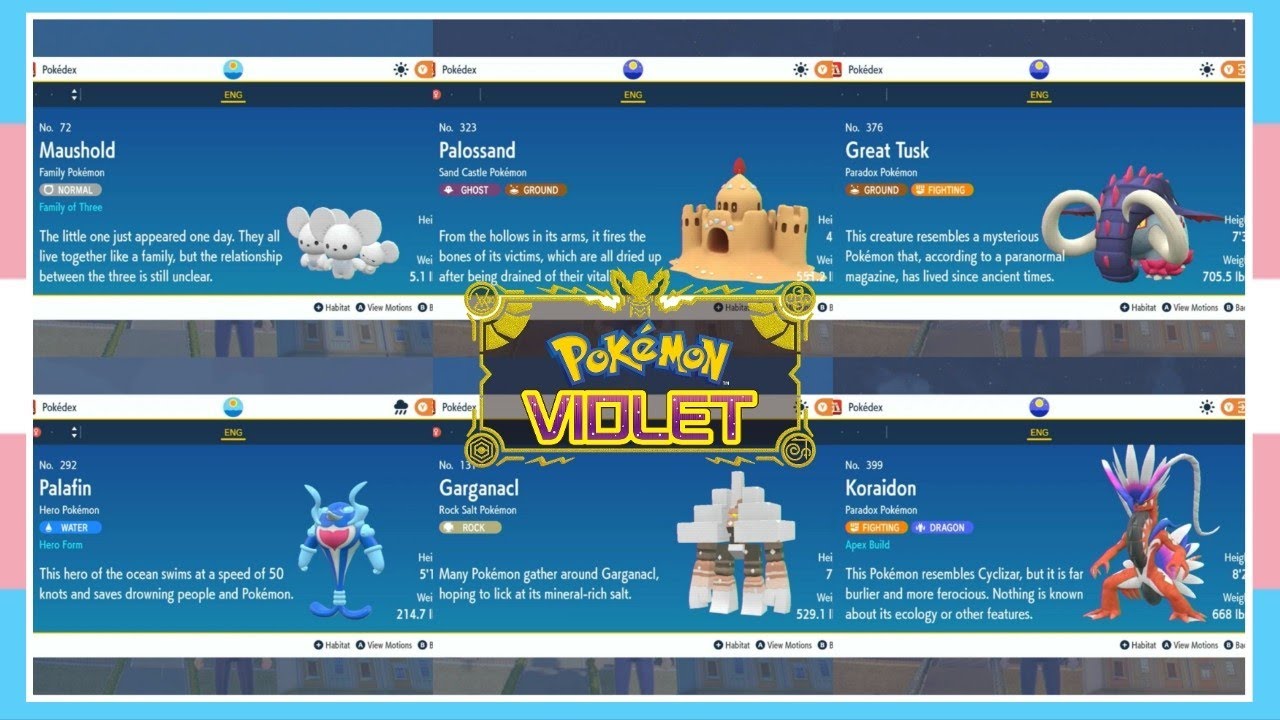 All 400+ Pokedex Entries & Cries Including All Forms In Pokemon Scarlet ...