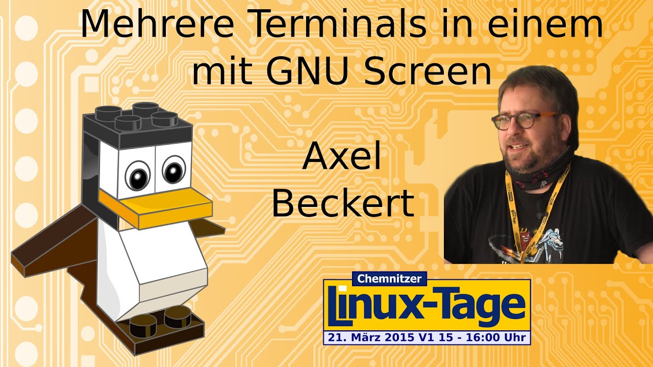 GNU Screen - Mehrere Terminals in einem - Axel Beckert - CLT 2015 - YouTube