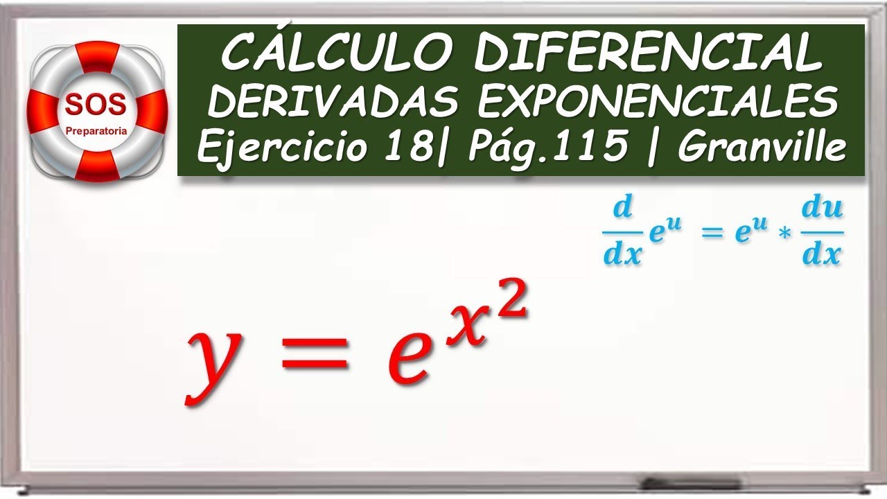 DERIVADAS EXPONENCIALES | BASE e | EJERCICIO 18 - YouTube