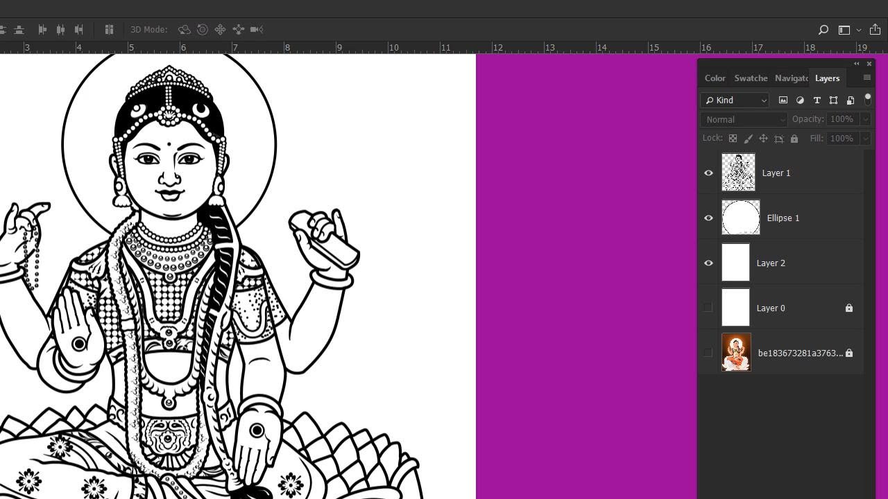 God Thiripura Sundari Drawing / Digital Art @balajarts - YouTube