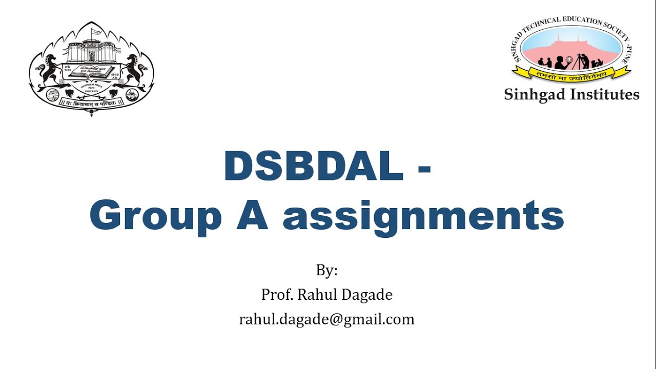 DSBDAL Session on Group A assignments | SPPU TE Computer Engineering - YouTube