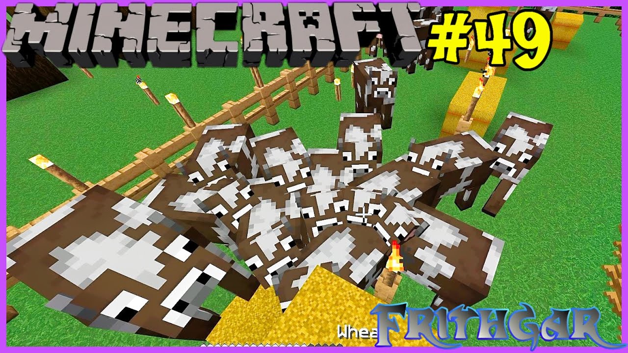 Let's Play Minecraft #49: Feeding The Cattle! - YouTube