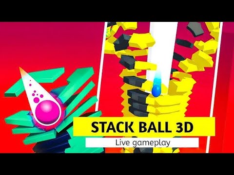 😱STACK BALL 3D LIVE # HIGH SCORE CHALLENGE # DAY-1 # feedlive # mobile ...