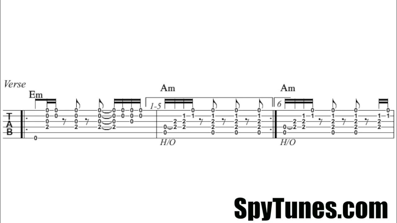 Dreadlock Holiday TAB Loop Verse - YouTube