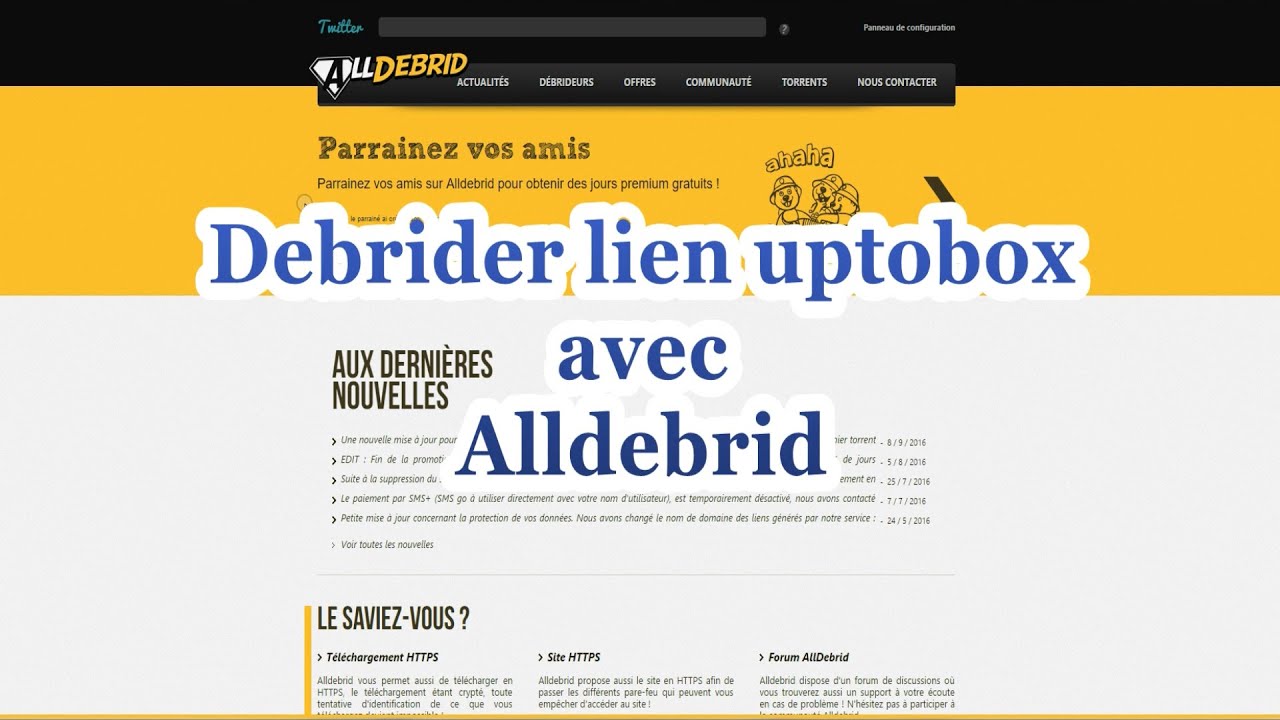 Débrider lien uptobox avec Alldebrid - YouTube