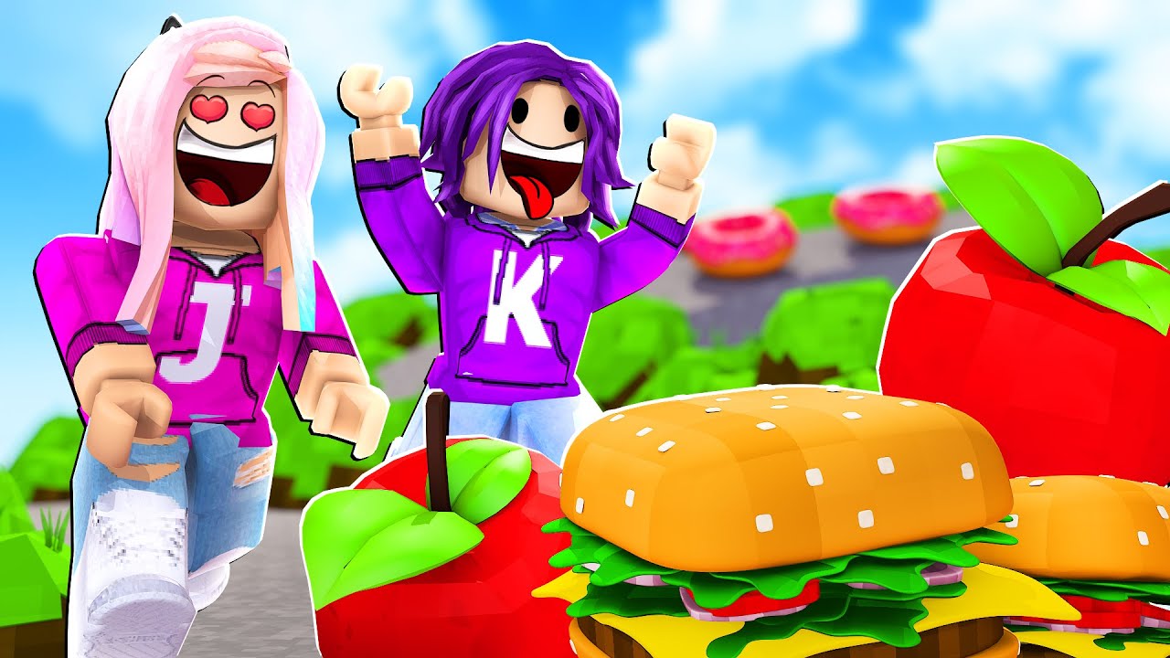 Eat Food, Get Big, & Run an Obby! 🍔🍎| Roblox: Food Run Obby - YouTube