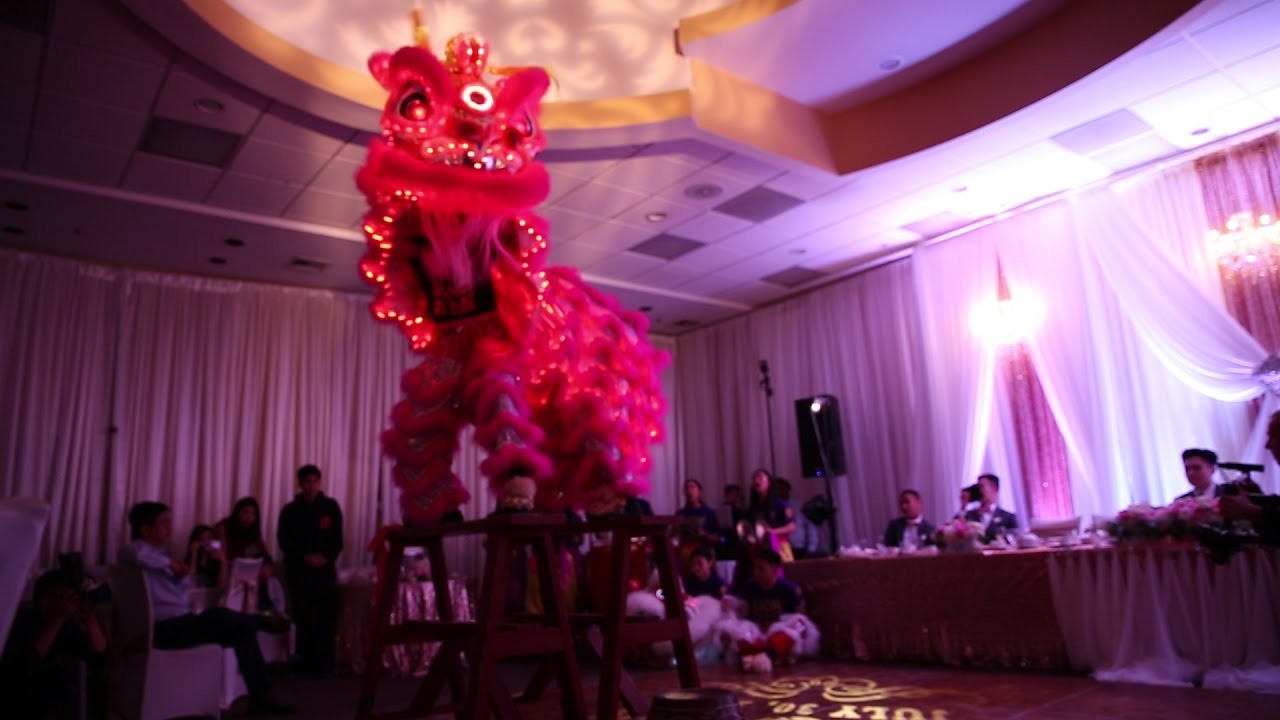 LED Lion Dance Wedding Performance - YouTube